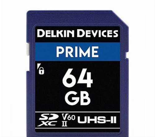 Карта памяти Delkin Devices Prime sdxc 64GB 1900X