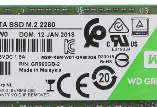 240 гб SSD M.2 накопитель WD Green