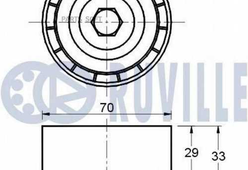 Ruville 541222 Ролик руч.ремня fiat ducato 2.3D 20