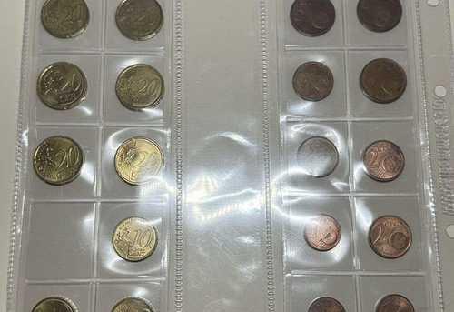 Монеты 1, 2, 5, 10, 20 и 50 евроцента