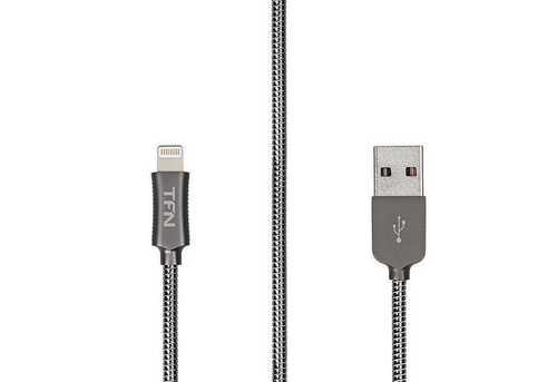 Кабель TFN Steel, USB-A / Lightning, 1 м, сталь