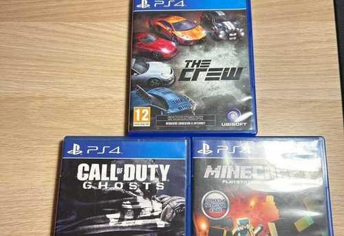 Minecraft, The crew, Call of Duty Ghosts