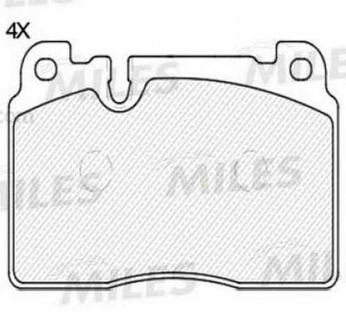 Miles E100380 Колодки тормозные audi A6 allroad 12/A7 14/Q5 12- передние SemiMetallic