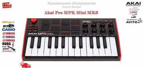 Миди клавиатура Akai Pro MPK Mini MK3 Новая