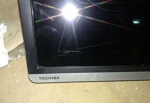 Телевизор toshiba 32на запчасти экран сломан