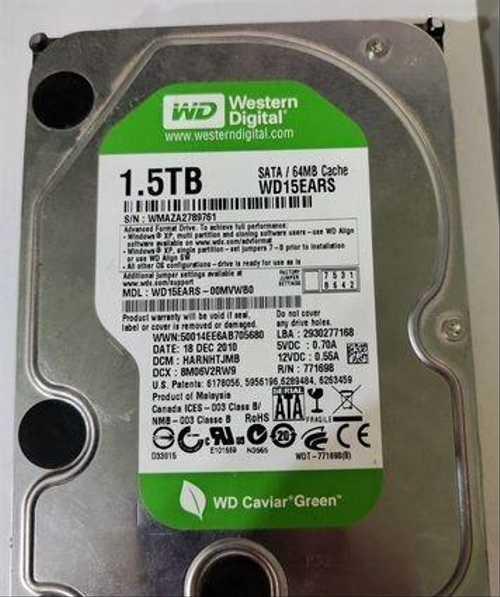 Hdd WD green 1,5 TB 3,5''
