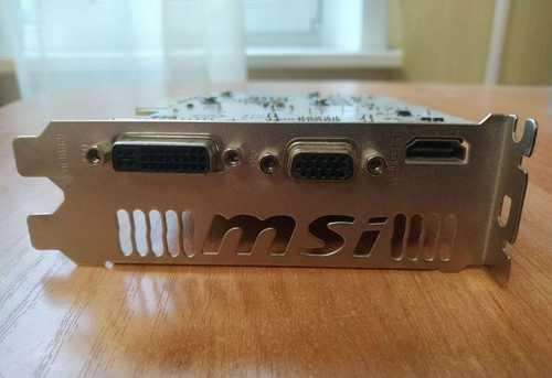 Видеокарта MSI GeForce GT 730 2 Gb (2 Гигабайта)