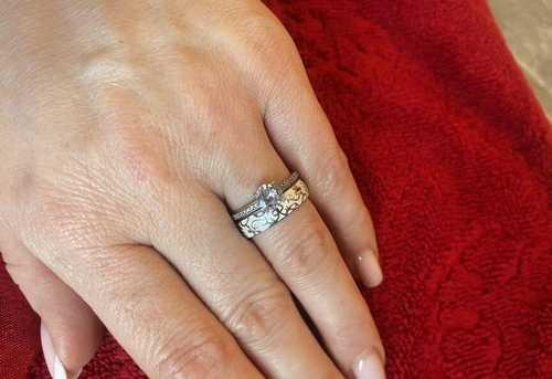 Кольцо серебро женское