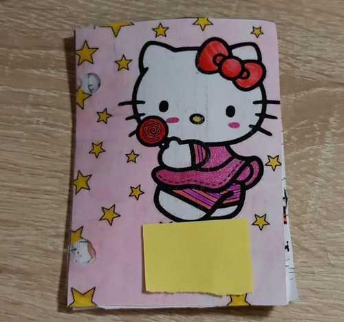 Самодельный блокнот Hello kitty