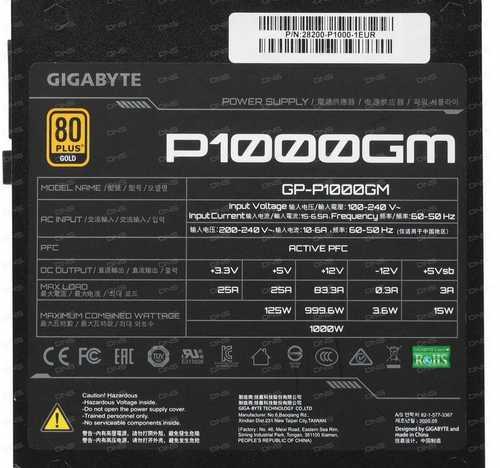 Блок питания gigabyte P1000GM