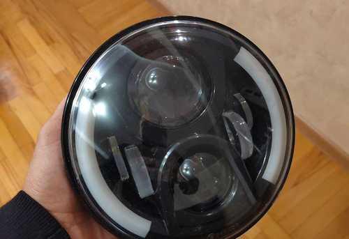 LED фара для мотоцикла Иж, Урал, Днепр с защитой