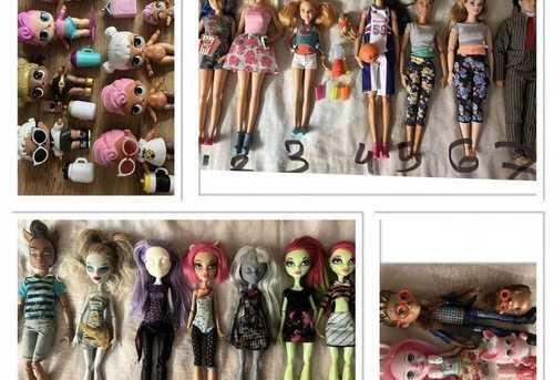 Monster high, Barbie, enchantimals, LOL