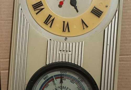 Часы с бароментром настенные Феникс