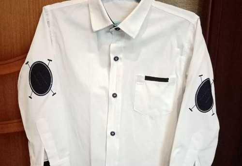 Рубашка белая на мальчика р. 128 размер 30-31