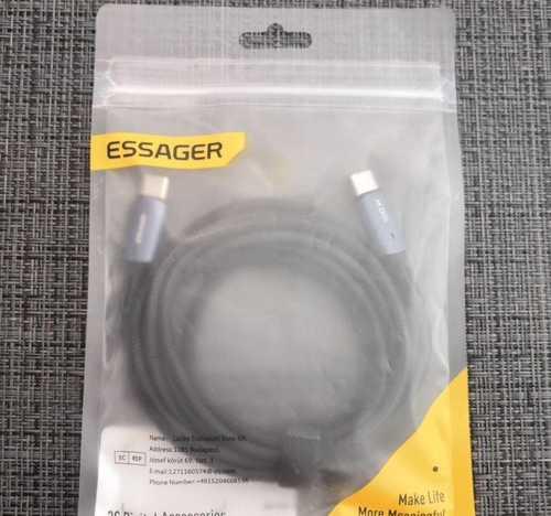 Кабель Essager PD 100W USB Type-C, 2 m