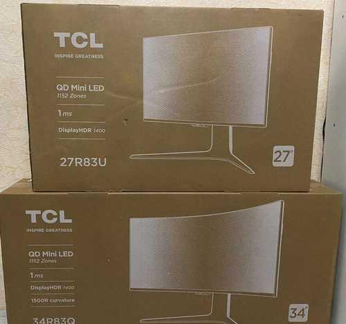 Мониторы TCL 27R83U/34R83Q miniled