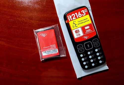 Телефон Itel it2163N, 2 SIM, black новый