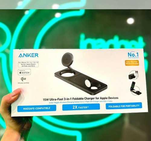 Anker MagGo Wireless Charging Pad 3-в-1