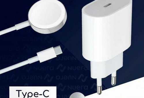 Зарядка для Apple Watch USB-C + блок питания 20w