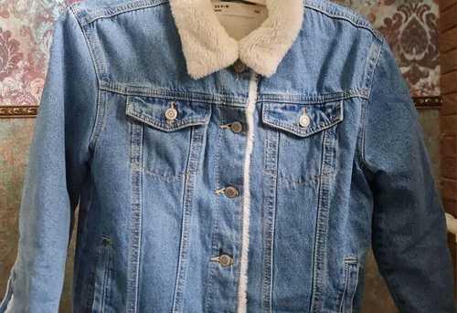 Джинсовая куртка с мехом для девочки
