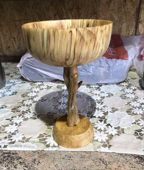 Ваза конфетница из дерева