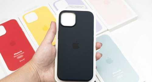 Чехол "Silicone Case" Lux, Стекло на iPhone 14