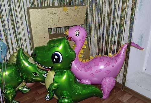 Ходячие фольгированные шары динозавры