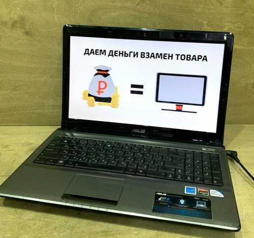 Ноутбук Asus A52J, Работает только от сети