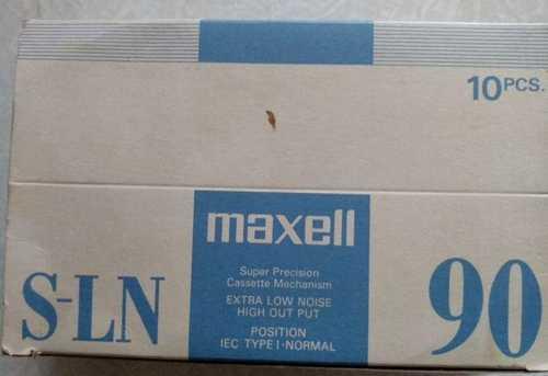Аудиокассеты новые запечатанные maxell S-LN. 90