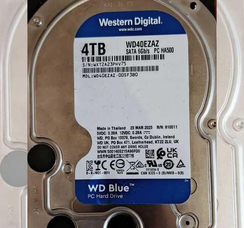 4 тб Жесткий диск WD Blue WD40ezaz