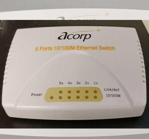 Коммутатор Acorp, hu5dp, switch, 100мб/с