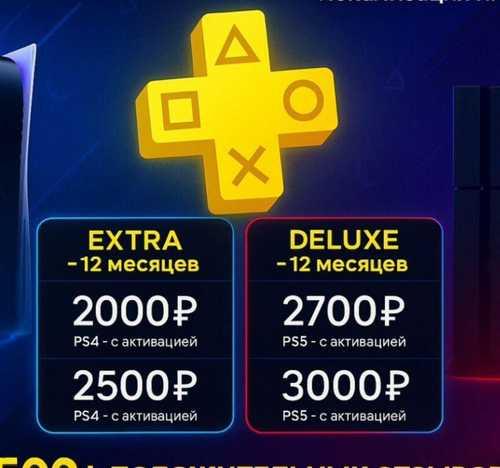 PS Plus 12 месяцев (PS4 или PS5)