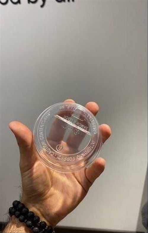 Крышка для бумажного стакана прозрачная д-80
