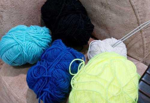 Пряжа нитки для вязания (поштучно или комплектом)