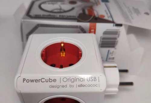 Разветвитель PowerCube Original с зарядкой на 2USB