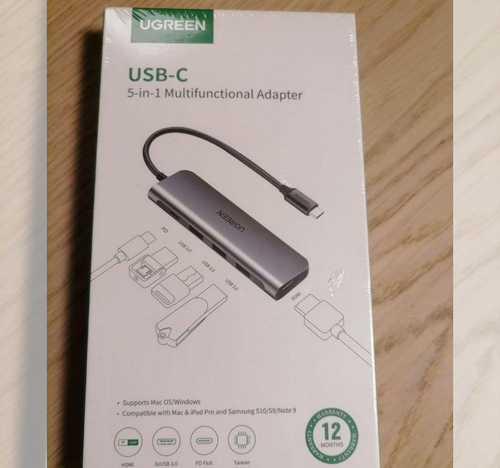 Адаптер (HUB) ugreen USB-C 5 в 1