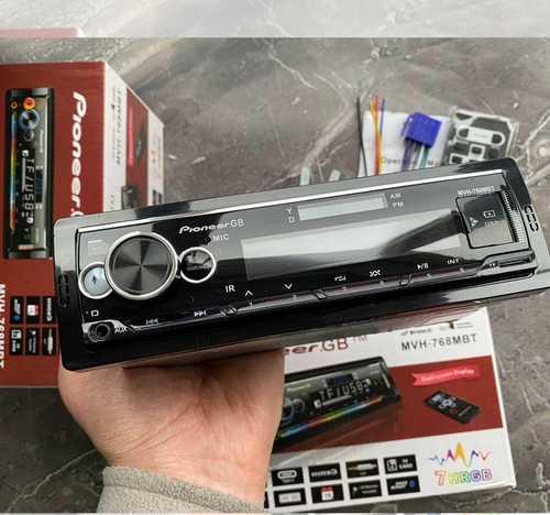 Магнитола pioneer с блютузом MVH-768 новая