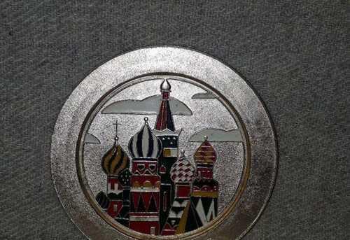 Плакетка панно СССР Москва силумин