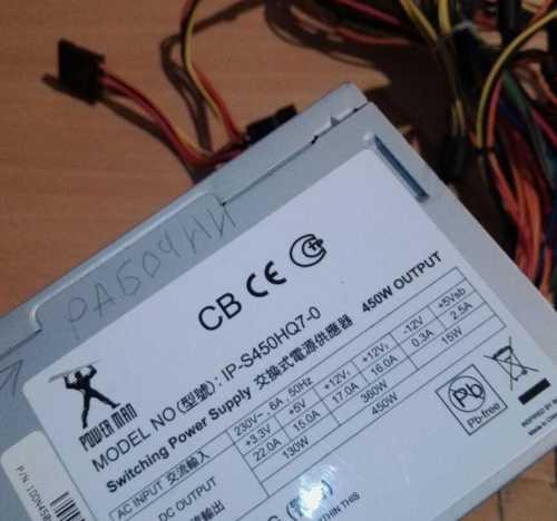 Блок питания для пк 450w IP-S450HQ7