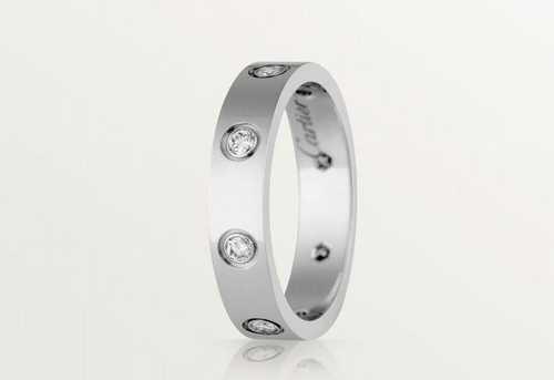 Золотое обручальное кольцо cartier love 8 diamonds