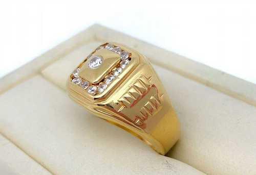 Золотое кольцо с камнями 585пр. размер: 20,3