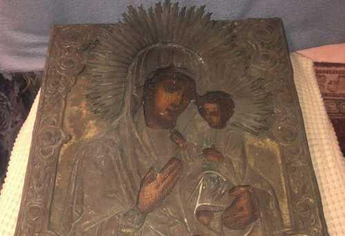 Старинная икона Иверская Богородица