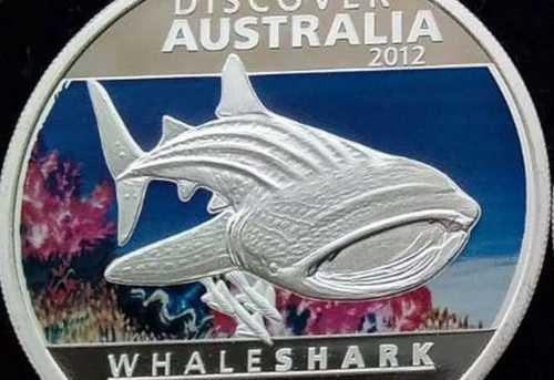 Серебр. монеты Австралии Акула