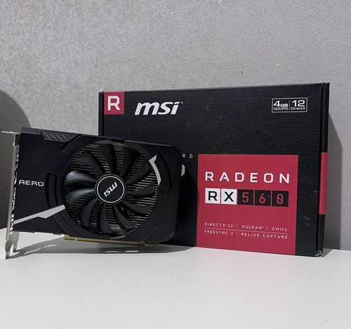 Видеокарта radeon rx560 4gb aero itx