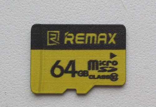 Карта памяти MicroSD Remax 64Gb