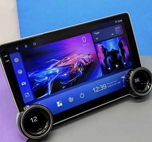 Android магнитола 10” дюймов с большими крутилками