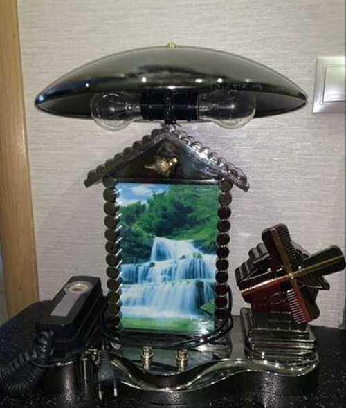 Сувенир подарок телефон светильник водопад ретро