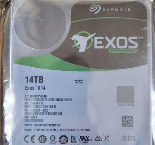 Жесткий Диск Seagate Exos X14 14Tb (U1200/7200/256