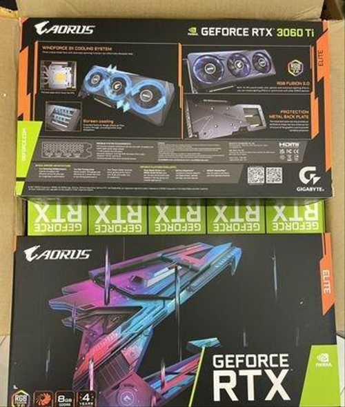 Видеокарта Aorus Elite rtx3060ti 8gb новая
