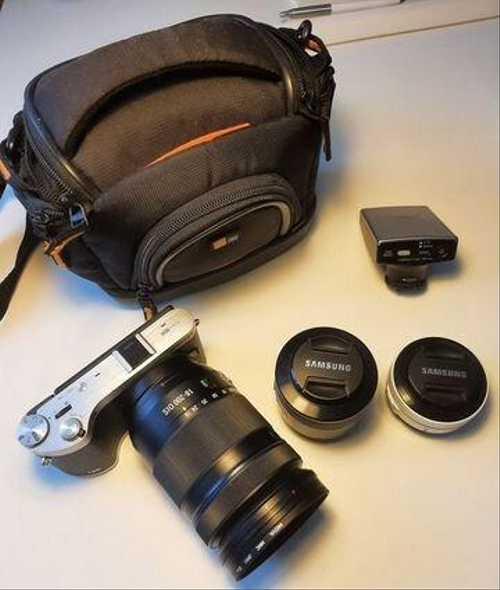 Фотоаппарат Samsung NX300 + 18-200mm, 45mm, 16mm